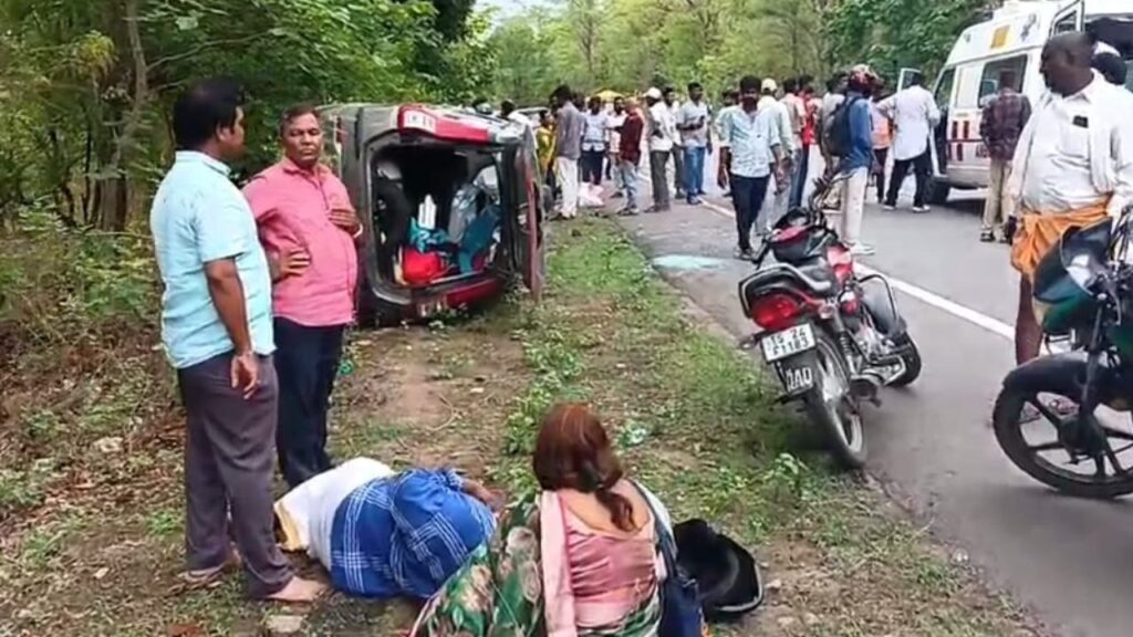 Breaking news : road accident in bhupalpally district... - Tea News